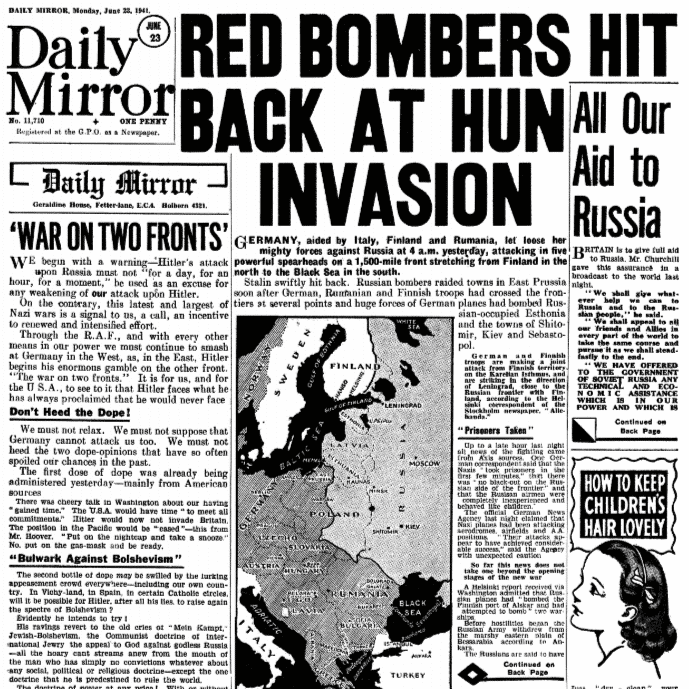 Operation Barbarossa: Through The Papers | Historic Newspapers
