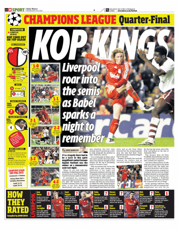 Historic Games: Liverpool Arsenal ‘08 | Historic Newspapers