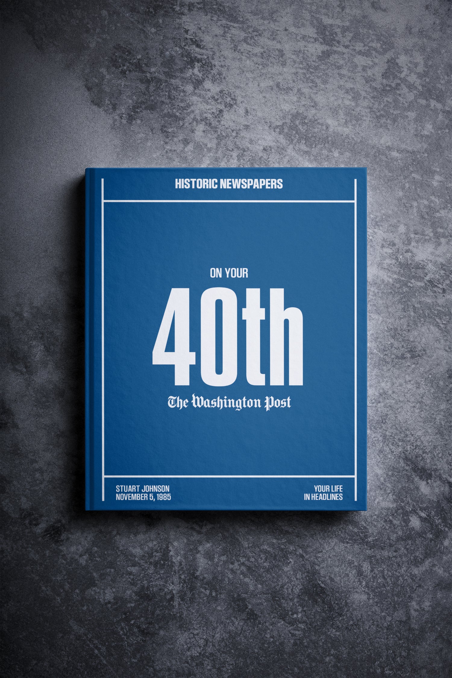 40th Milestone Birthday Newspaper Book Washington Post Edition
