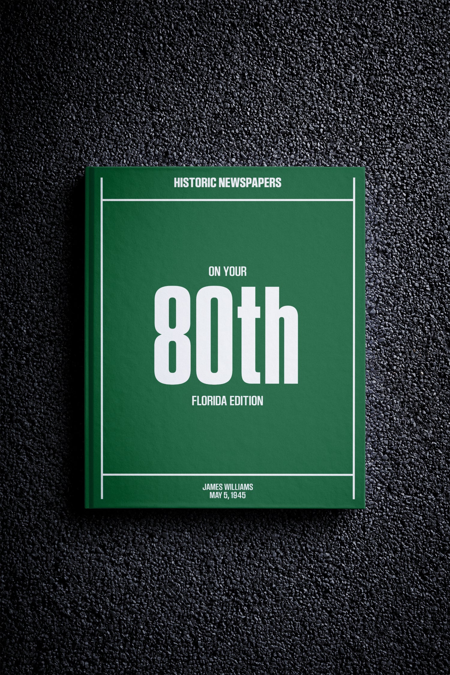 80th Milestone Birthday Newspaper Book Florida Edition