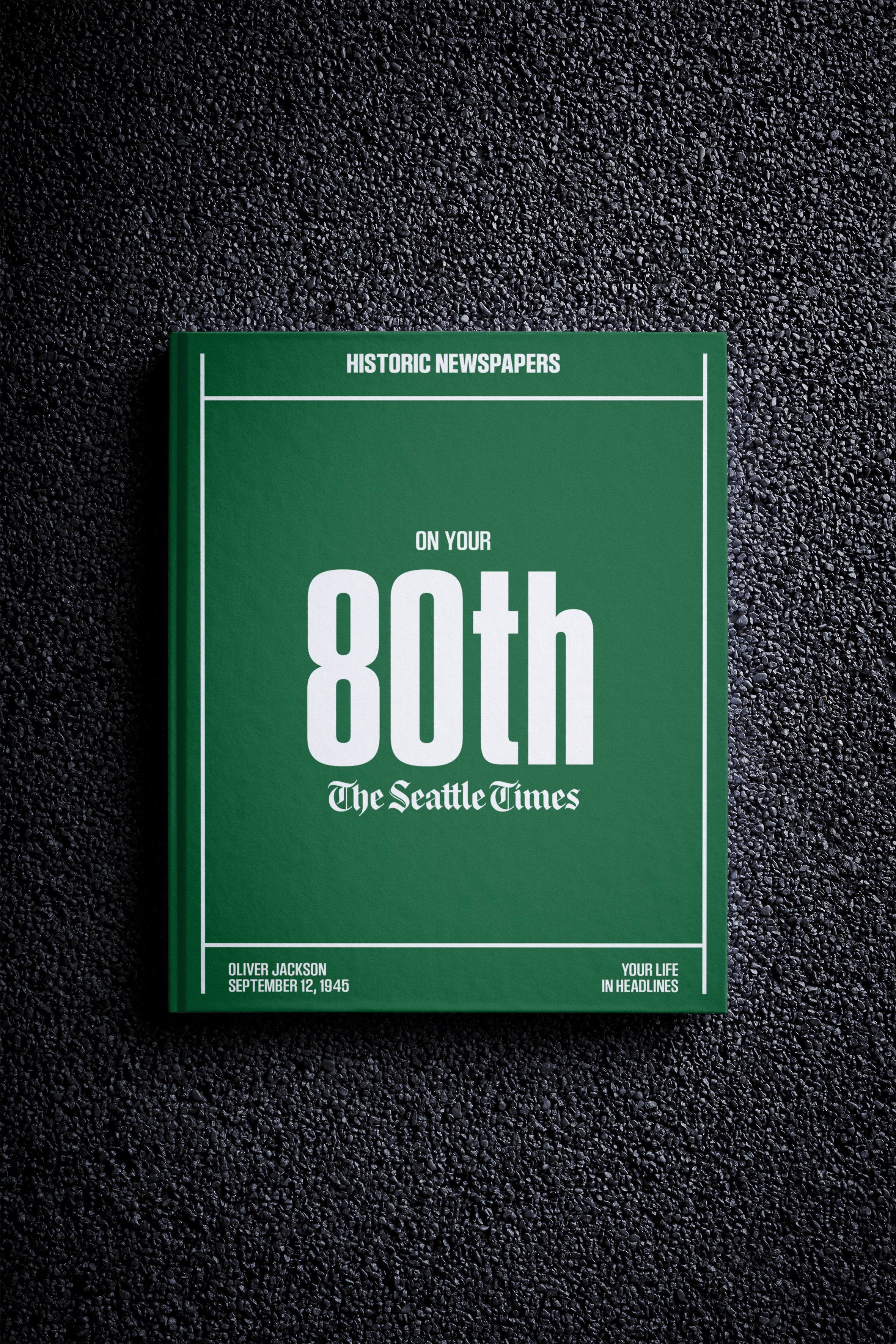 80th Milestone Birthday Newspaper Book Seattle Times Edition