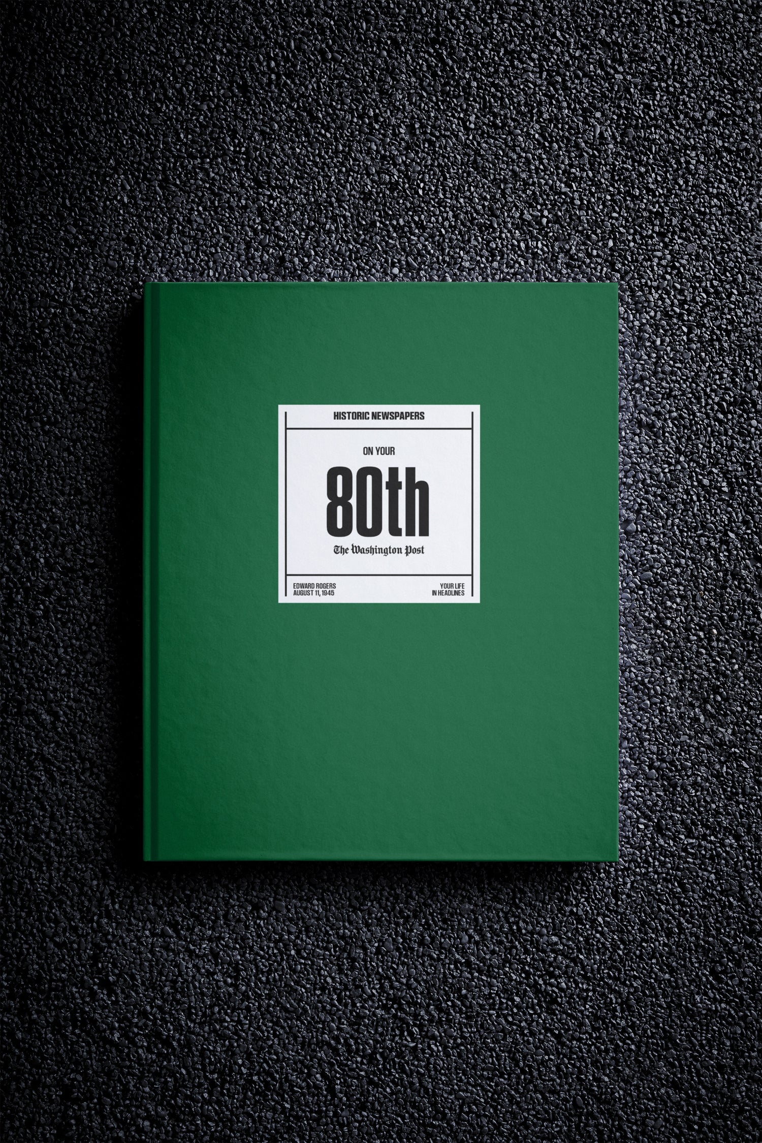 80th Milestone Birthday Newspaper Book Washington Post Edition