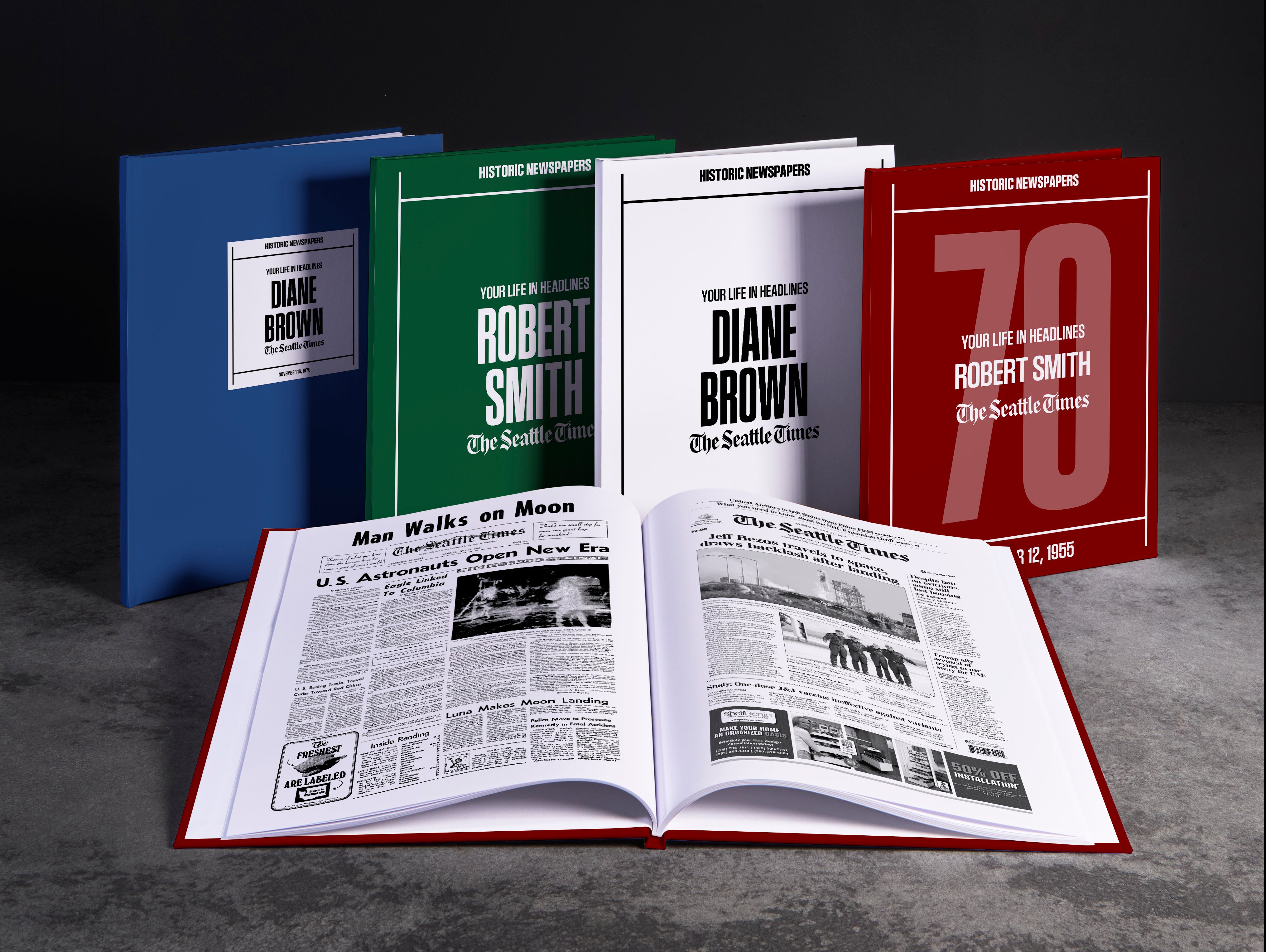 Personalised Birthday Newspaper Book Seattle Times Edition