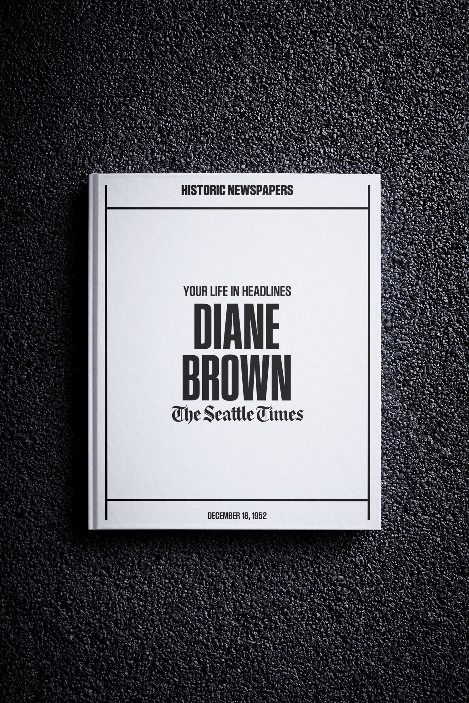 Personalised Birthday Newspaper Book Seattle Times Edition