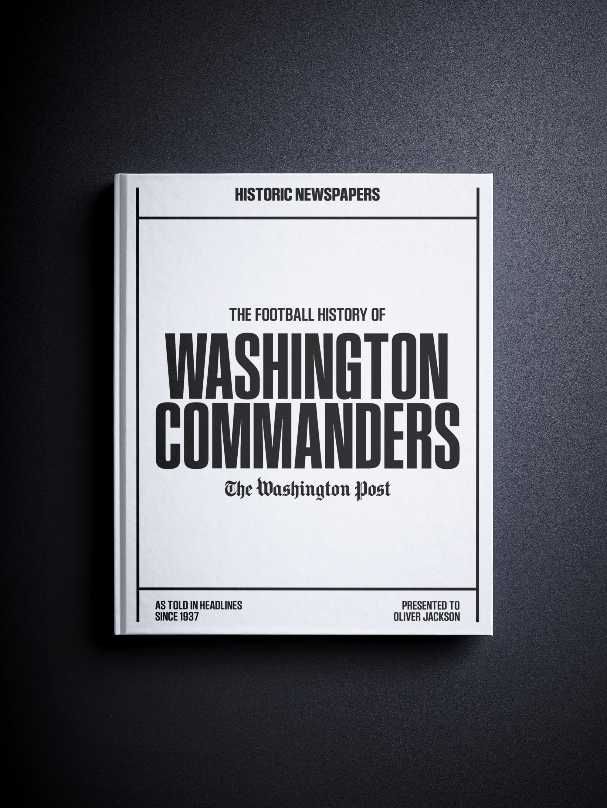 Washington Commanders US Football Book | Historic Newspapers